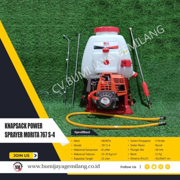 Jual MESIN SEMPROT HAMA / KNAPSACK POWER SPRAYER MORITA 767S-4 TAK 15 LITER NEW | Shopee Indonesia