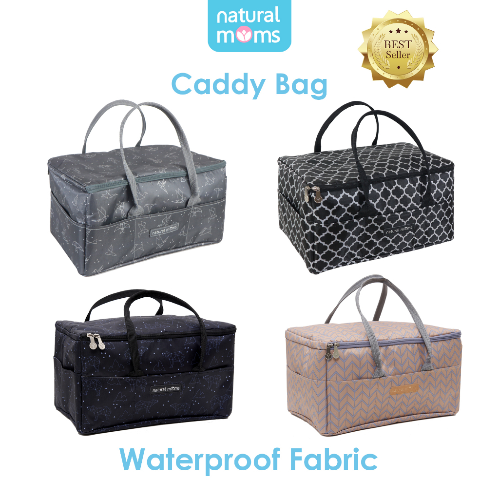 Jual BAG19 NATURAL MOMS TAS CADDY BAG WATERPROOF FABRIC DIAPER BAG ...