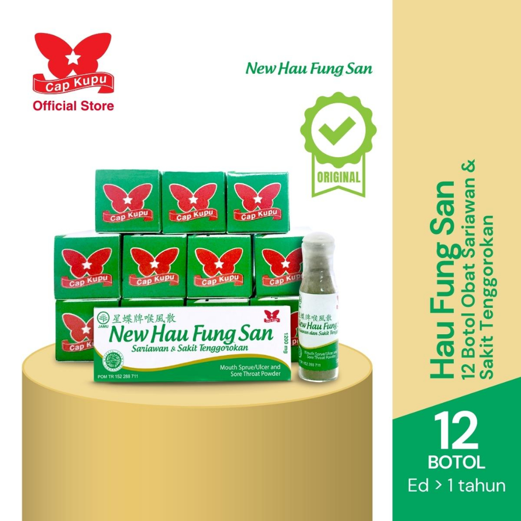 Jual [12 PCS] Hau Fung San Botol - Obat Sariawan - Cap Kupu | Shopee ...