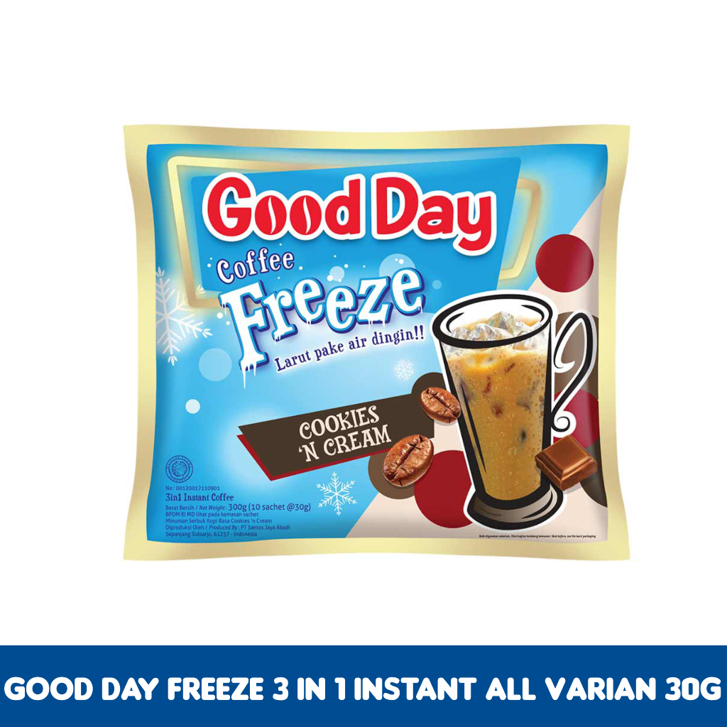 Jual Kopi Good Day Freeze 3 In 1 Instant All Varian Per 5 Pcs 30g ...