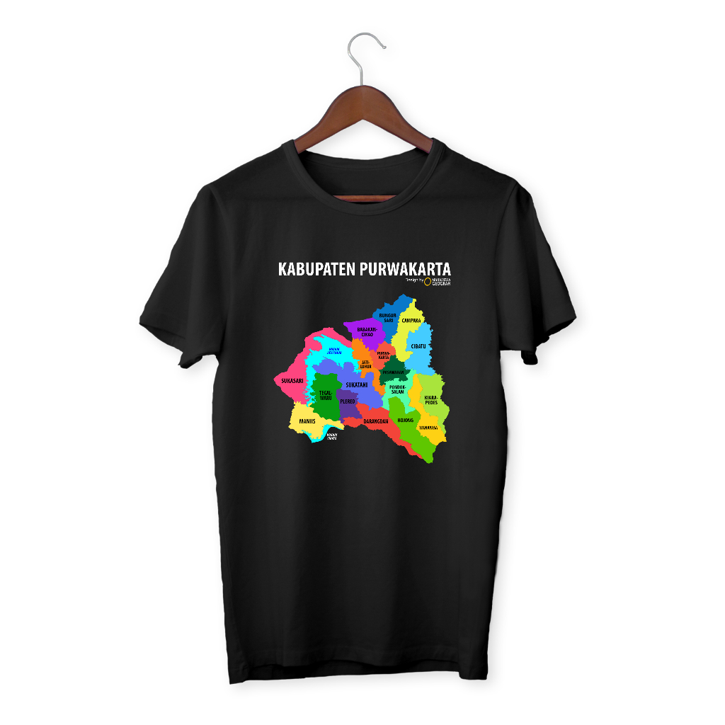 Jual Kaos Peta Kabupaten Purwakarta, Jawa Barat - Tshirt Map by ...