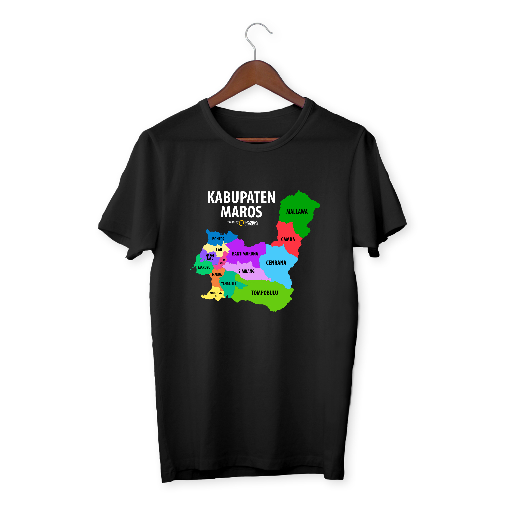 Jual Kaos Peta Kabupaten Maros, Sulawesi Selatan - Tshirt Map by ...