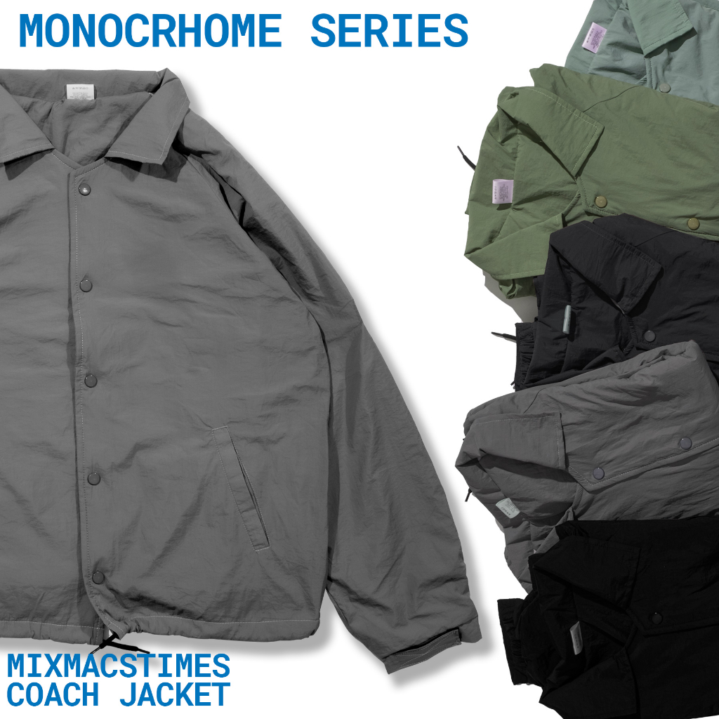 Jual Mixmacs Times Coach Jacket ( Monochrome ) | Windbreaker Waterproof ...