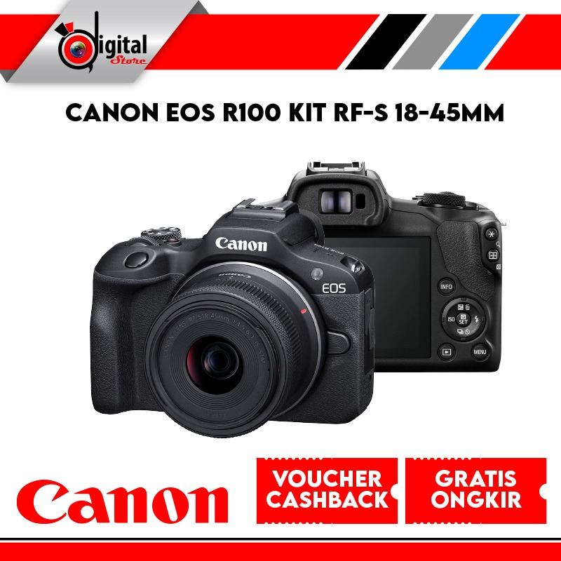 Jual Canon EOS R100 / R 100 Kit RF-S 18-45mm Mirrorless Camera R-100 ...