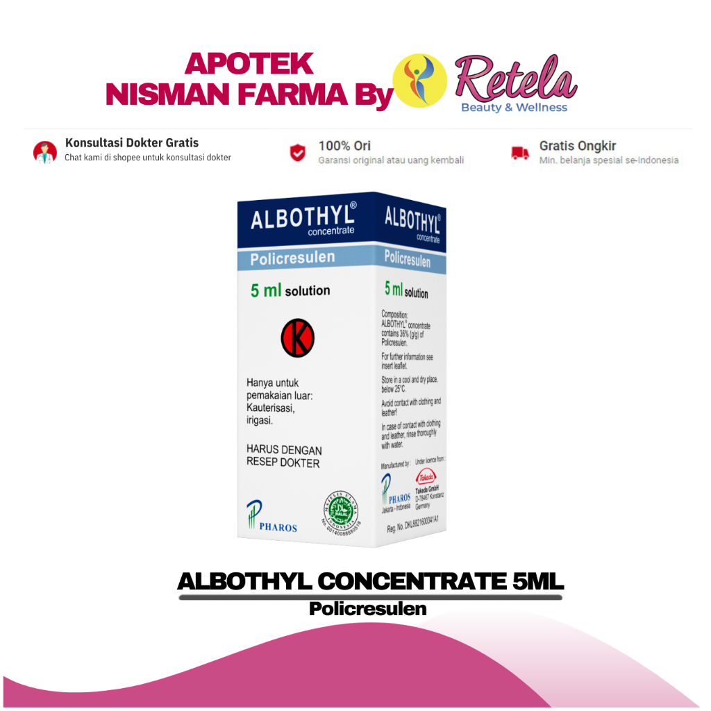 Jual ALBOTHYL CONCENTRATE 5ML ( Policresulen ) | Shopee Indonesia