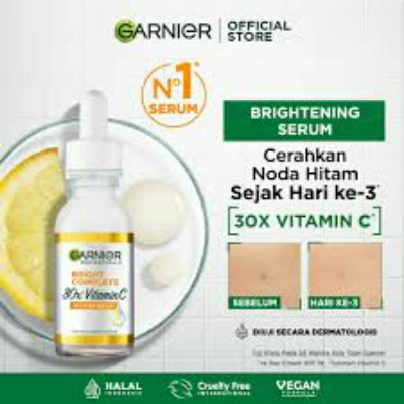 Jual Serum Garnier Bright Complete 30x Vitamin C Booster Serum Kuning ...