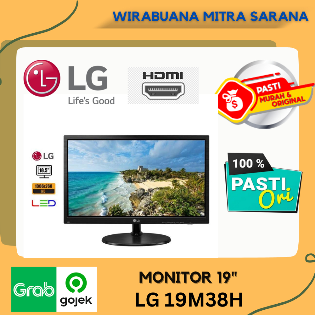 Jual LED Monitor LG 19M38 / 19M38H 19 Inch LED HDMI Garansi Resmi ...