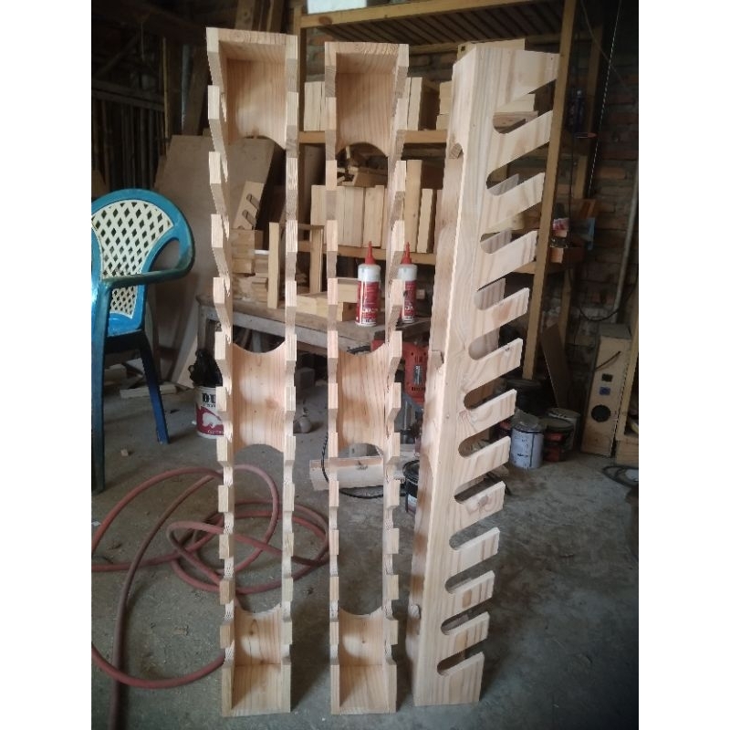 Jual Rak Rakel sablon kayu jati Belanda isi 12 rakel | Shopee Indonesia