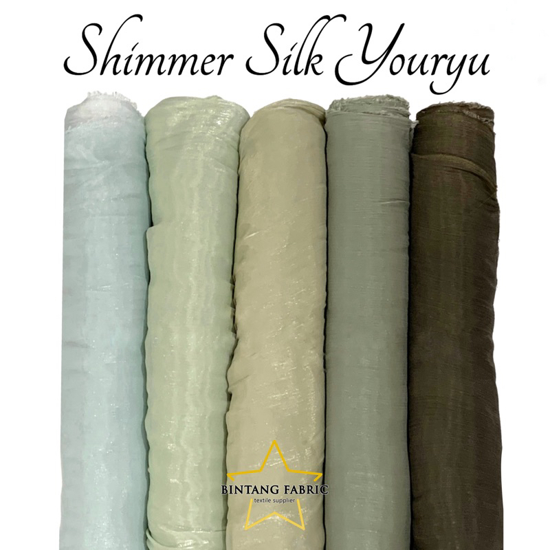 Jual 1 Rol Bahan Kain Shimmer Silk Youryu ± 60 yard | Shopee Indonesia