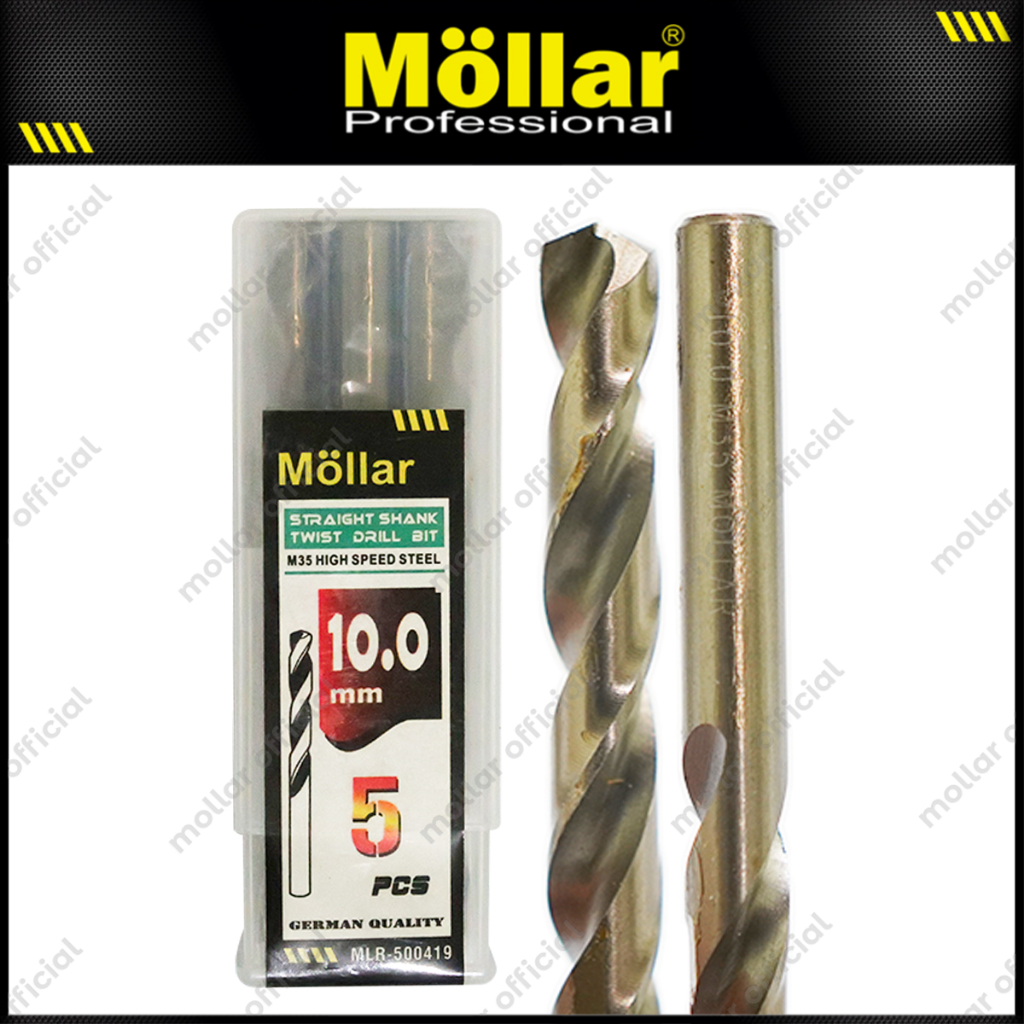 Jual MOLLAR HSS M35 Cobalt 10 mm Mata Bor Besi Stainless Steel - Satuan ...