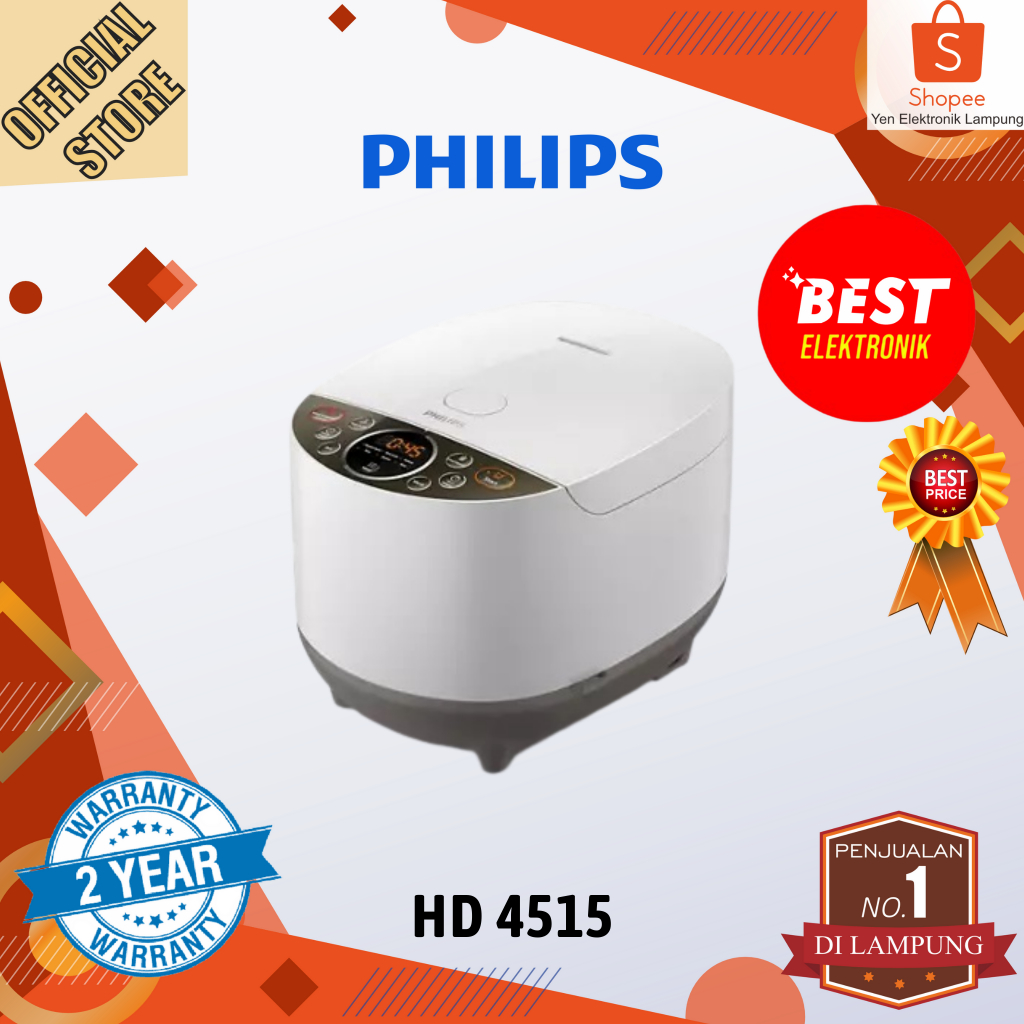 Jual Rice Cooker PHILIPS HD 4515 Rice Cooker Digital 1.8 Liter Fuzzy ...