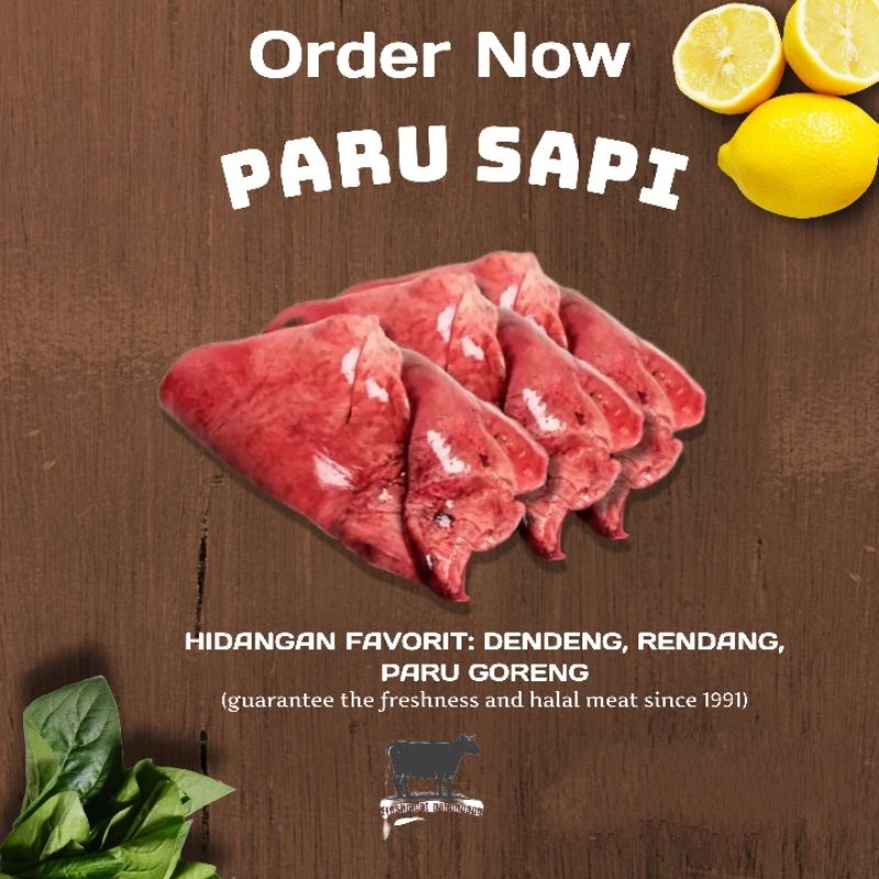 Jual PARU SAPI 500 GRAM FRESH BUKAN FROZEN DIJAMIN HALAL | Shopee Indonesia