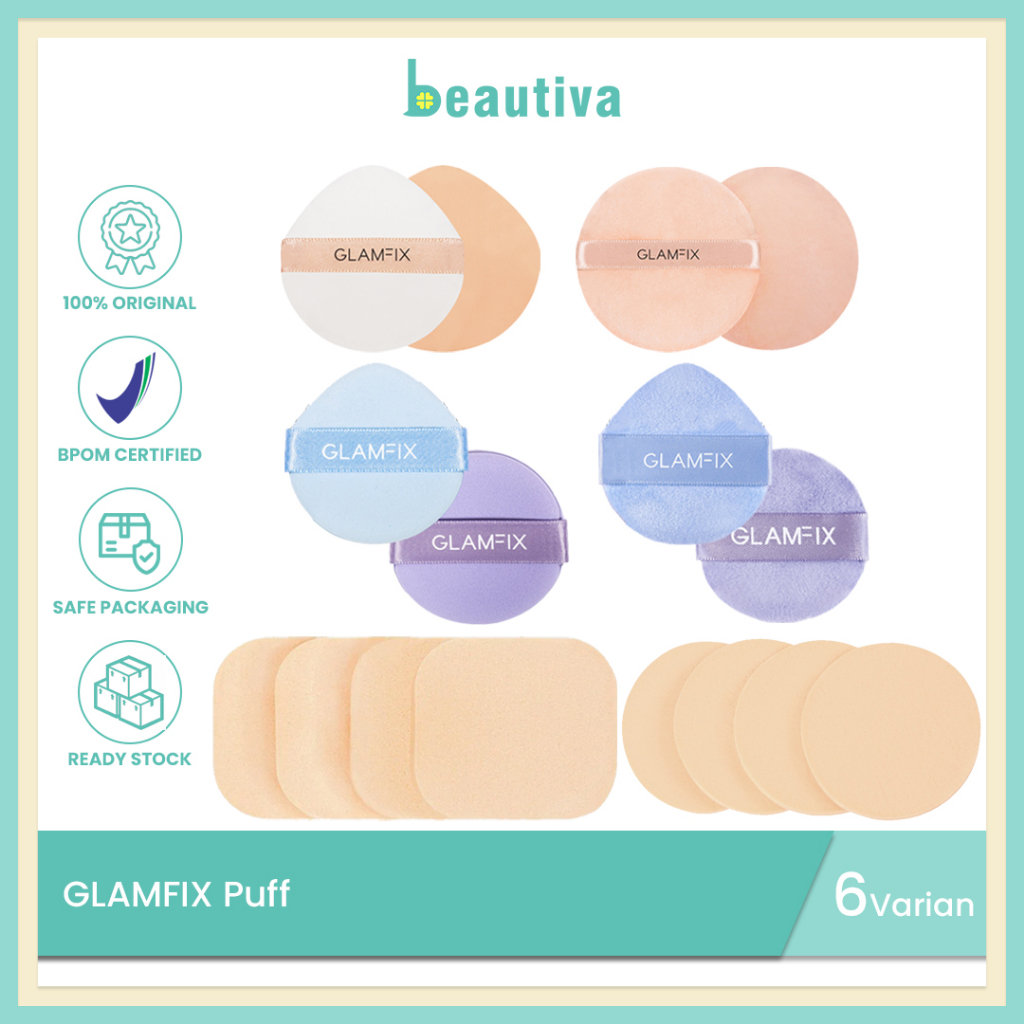 Jual GLAMFIX Puff | Aircushion Puff - Loose Powder Puff - Compact ...