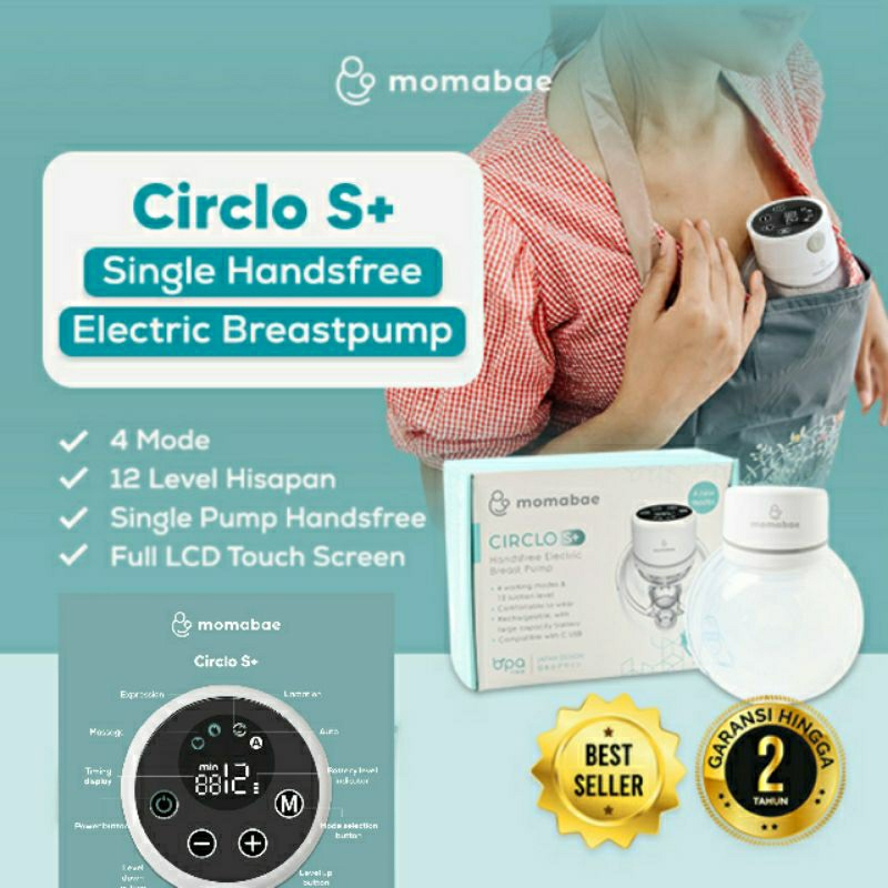 Jual MOMABAE - CIRCLO S+ Handsfree Breast Pump / Pompa ASI Elektrik ...