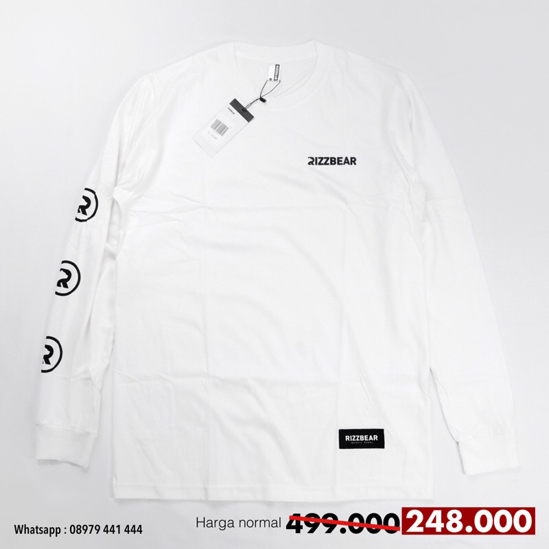 Jual Longsleeve Rizzbear Jagger White | Shopee Indonesia