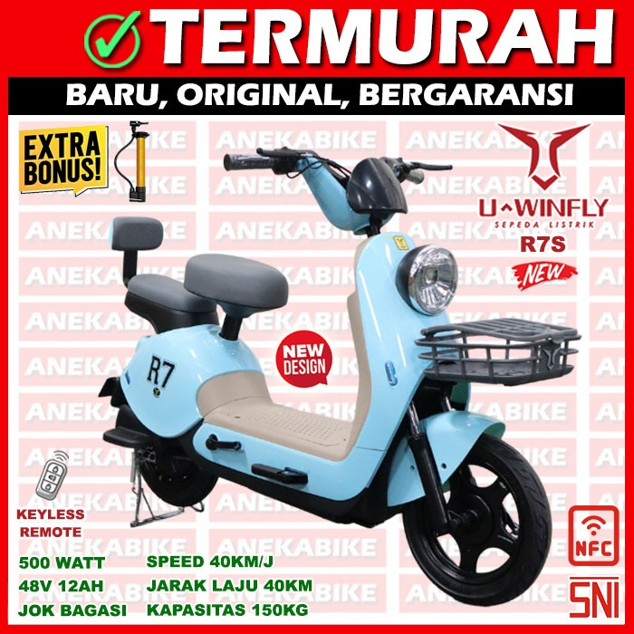 Jual Sepeda Motor Listrik R7S Uwinfly Red Fish 7 Garansi Resmi | Shopee ...
