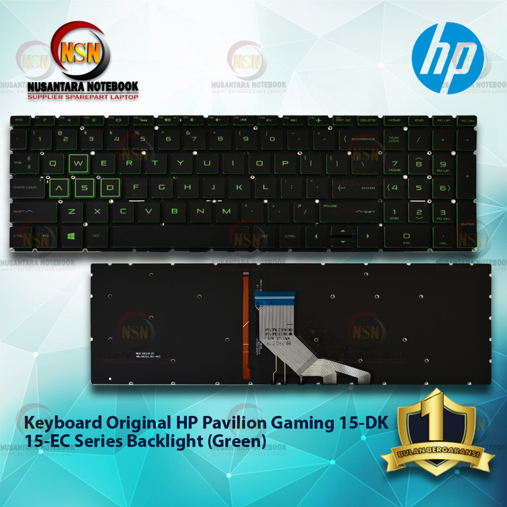 Jual Keyboard Laptop Original HP Pavilion Gaming 15-DK 15-EC Backlight (Green) | Shopee Indonesia