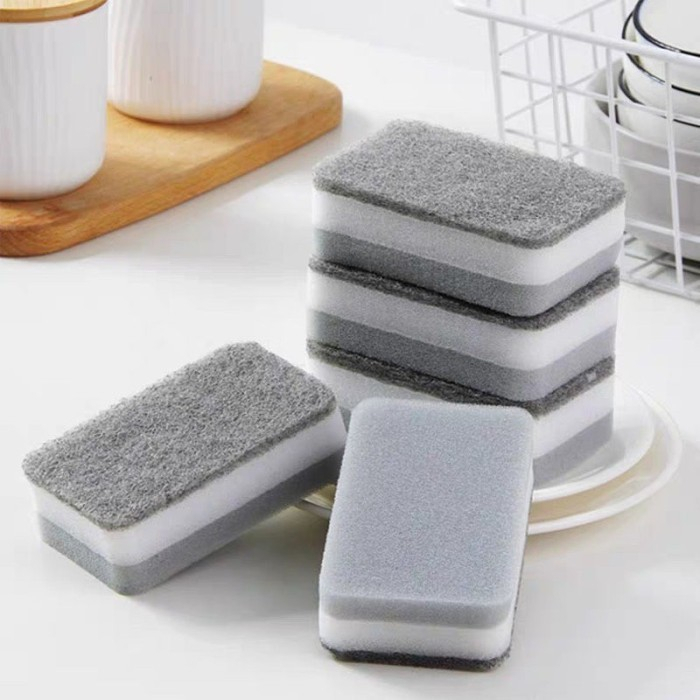 Jual Spons Sponge busa cuci piring minyak 2 sisi ( isi 10 pc ) | Shopee ...