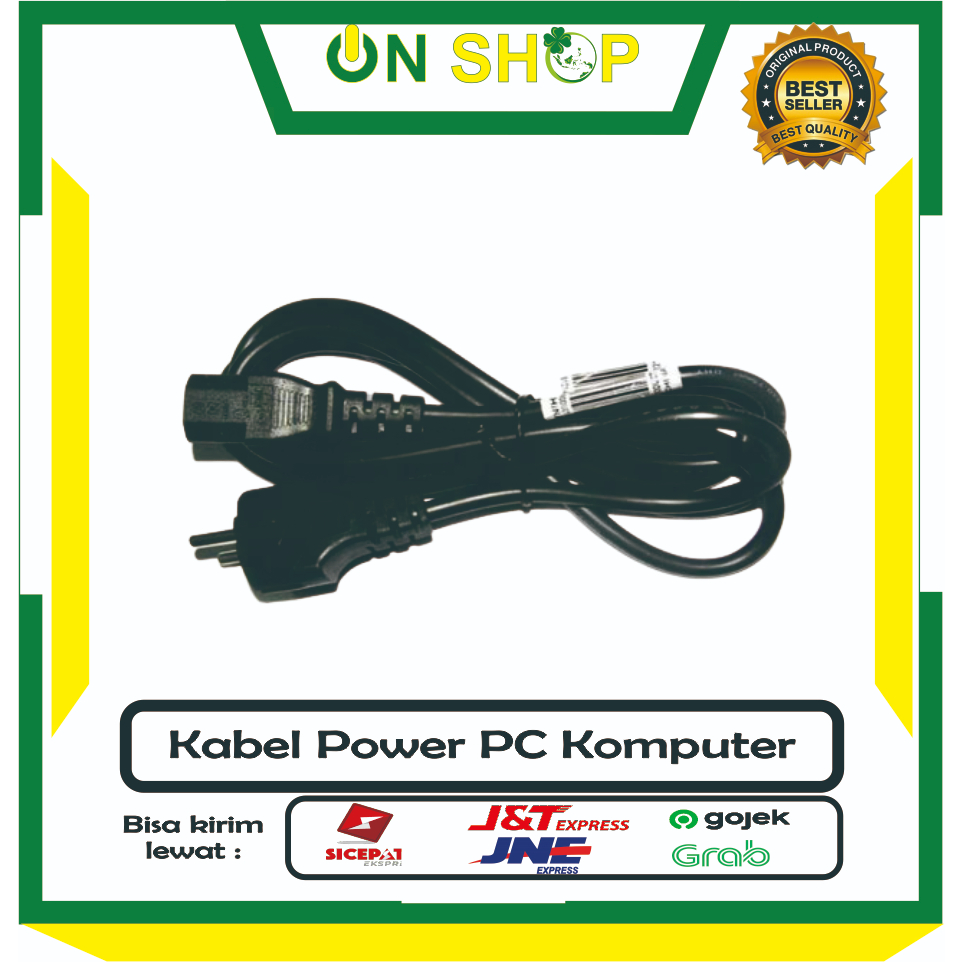 Jual Kabel Power Adaptor PC Komputer Colokan lubang 3 Tebal | Shopee ...
