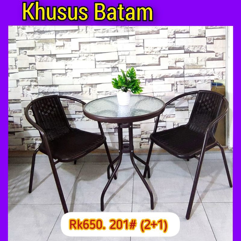 Jual Meja teras besi Rk650.201# 2kursi+1Meja (KHUSUS BATAM) | Shopee ...
