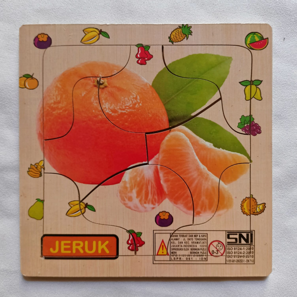Jual Mainan Edukasi Anak Puzzle Kayu KC Murah SNI Buah Sayur Mangga ...