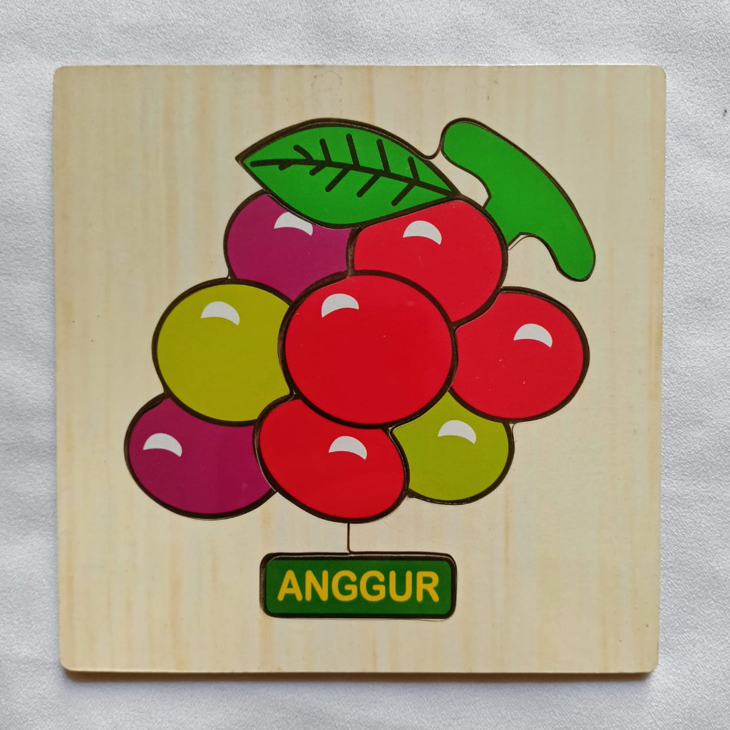 Jual Mainan Edukasi Anak Puzzle Kayu KC Murah SNI Buah Sayur Mangga ...