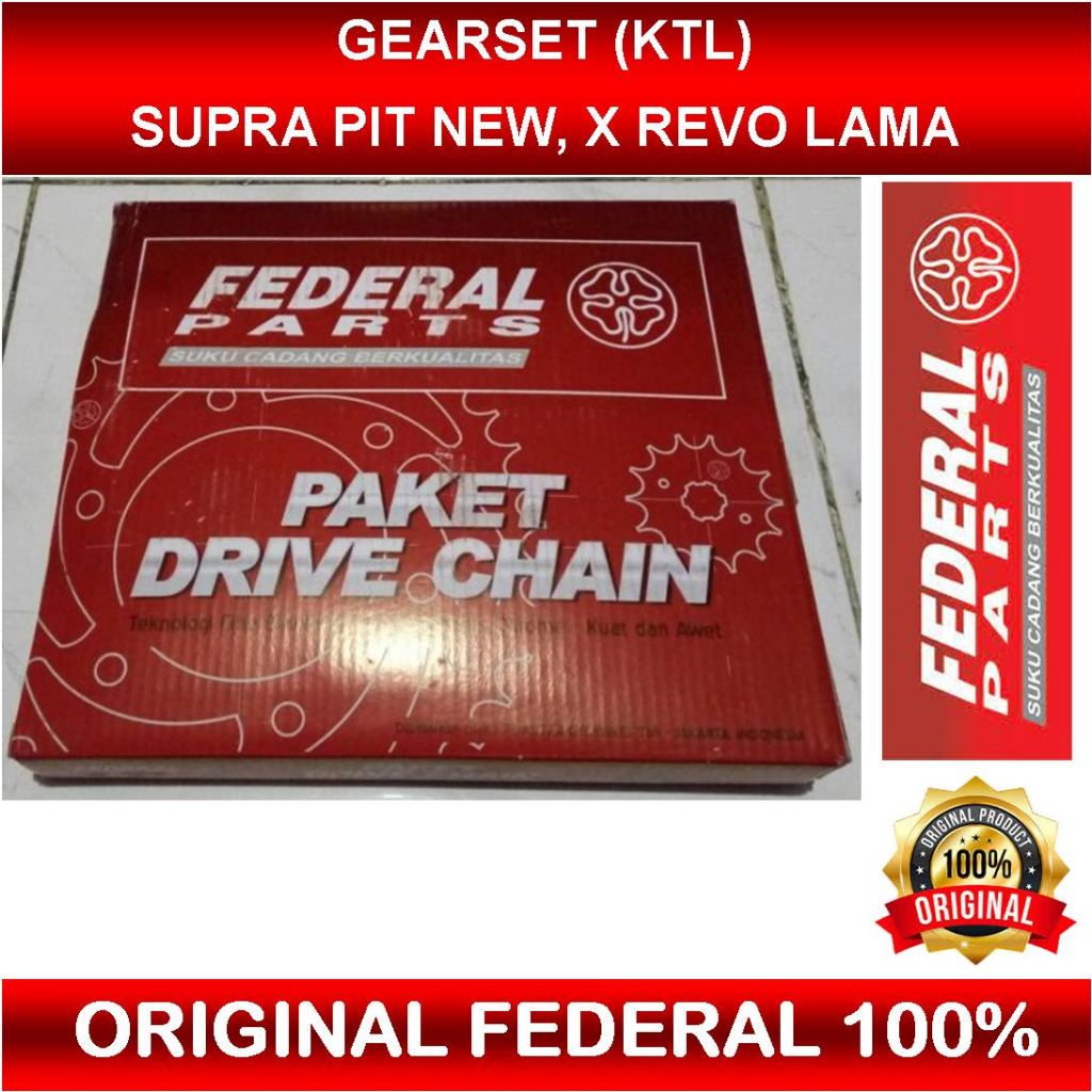 Jual GEARSET RANTAI SUPRA FIT NEW 2006 REVO LAMA KTL FEDERAL ORIGINAL ...