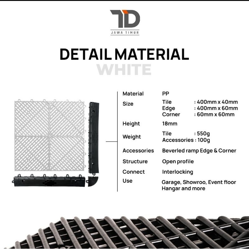 Jual alas Lantai modular / modular floor detailing untuk garasi rumah ...