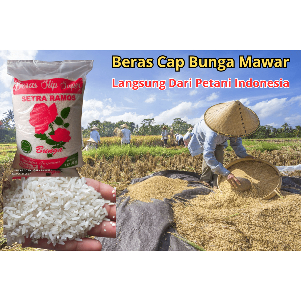 Jual Beras Cap Bunga Mawar 10 Liter | Langsung Dari Petani Indonesia ...
