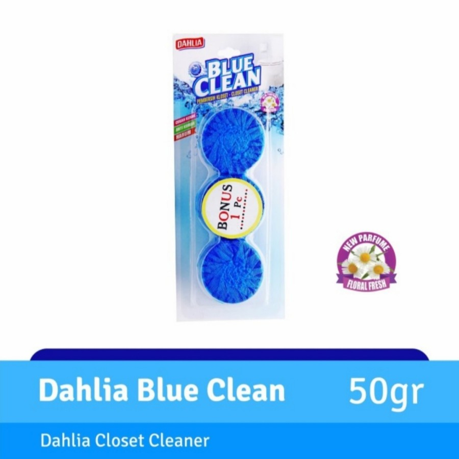 Jual Dahlia Blue Clean Pembersih Kloset Isi 3 Pcs - 50 gr (Kemasan Pack ...