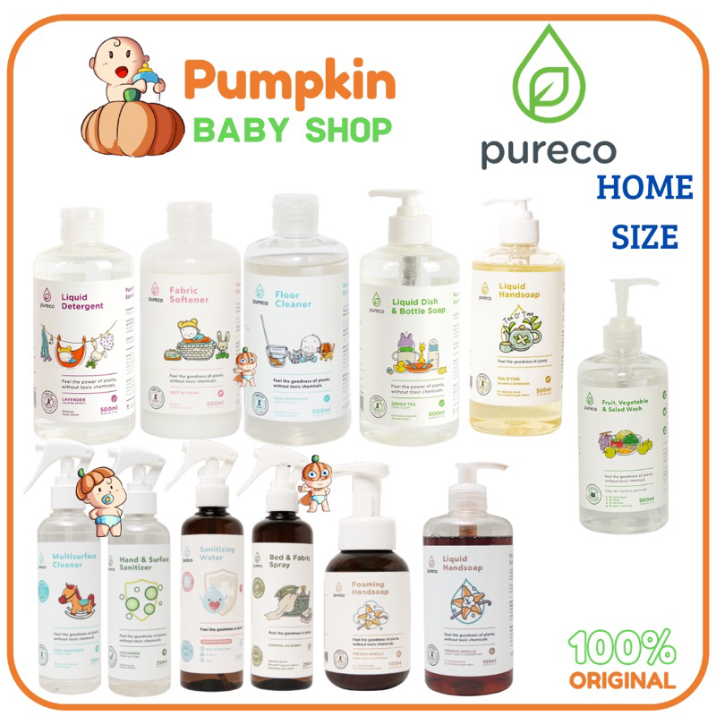 Jual Pureco fruit Veggie Wash, Foaming Handsoap Detergent, Softener ...