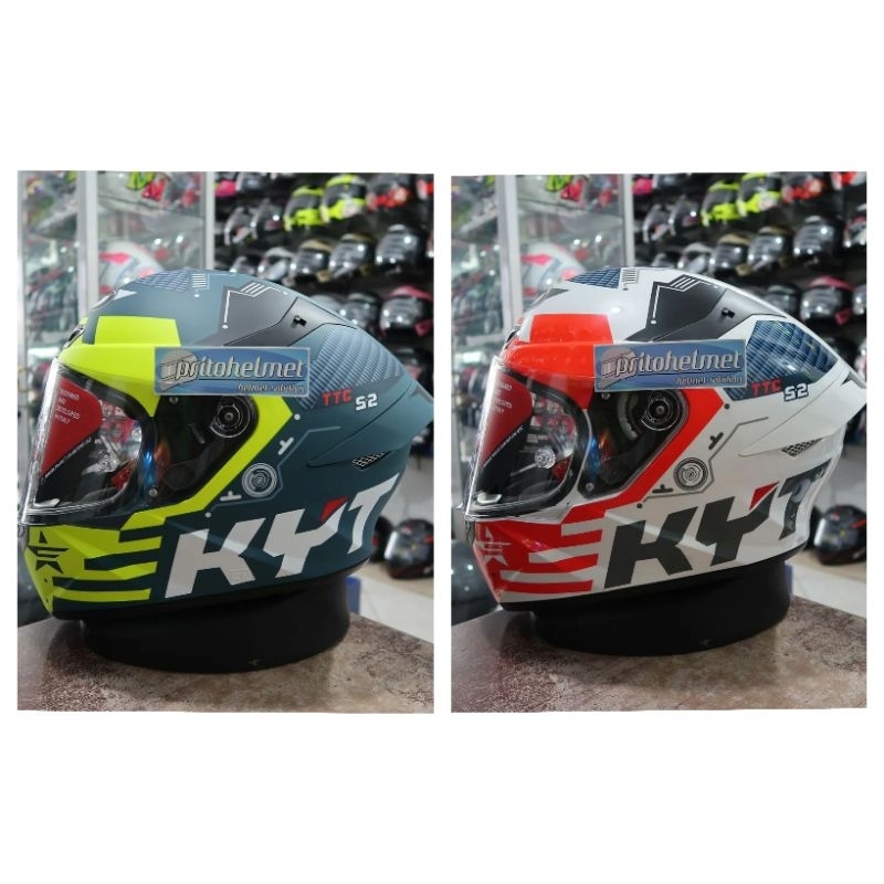 Jual KYT TT Course Fuselage Yellow dan Red | Shopee Indonesia