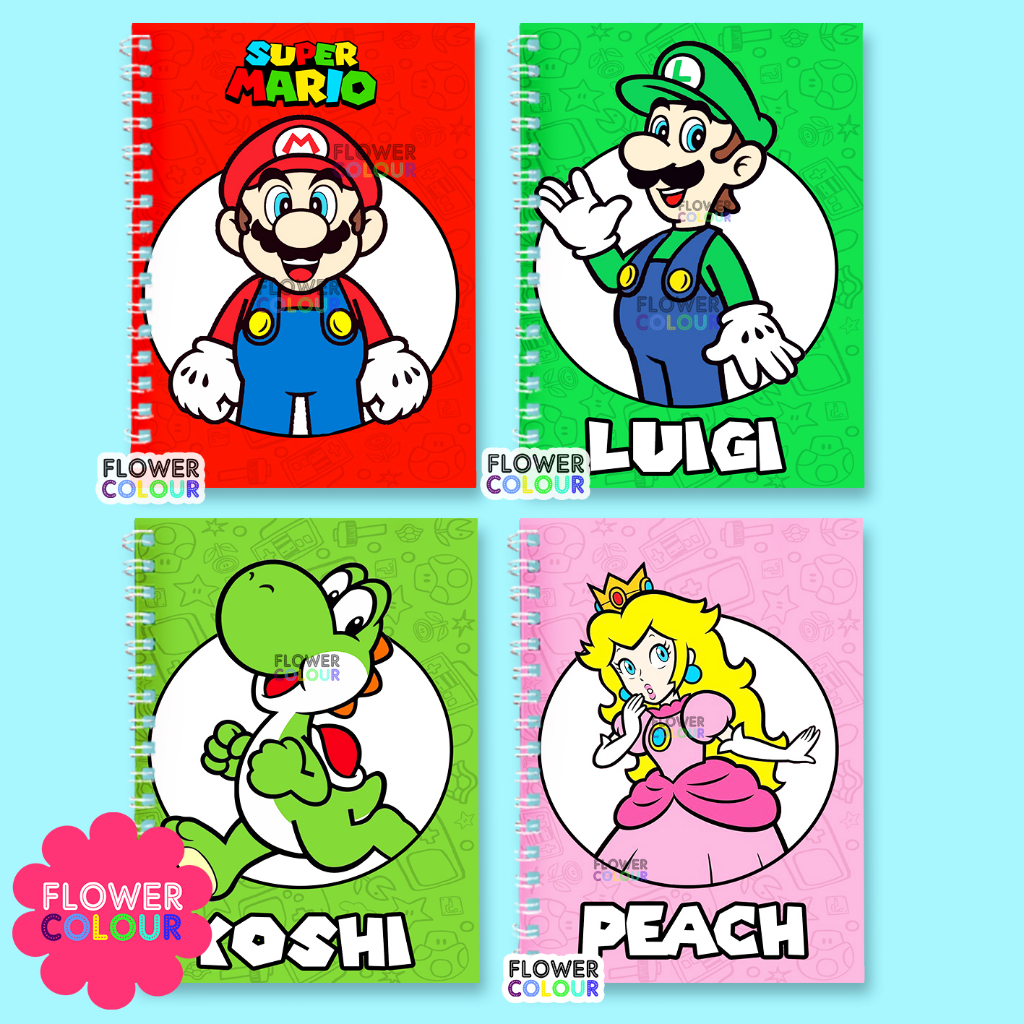 Jual Notebook Ring | Buku Catatan Karakter Super Mario | Notes Mario ...