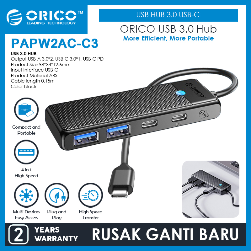 Jual ORICO PW Series 4-Port USB3.0 Hub - PAPW Series | Shopee Indonesia