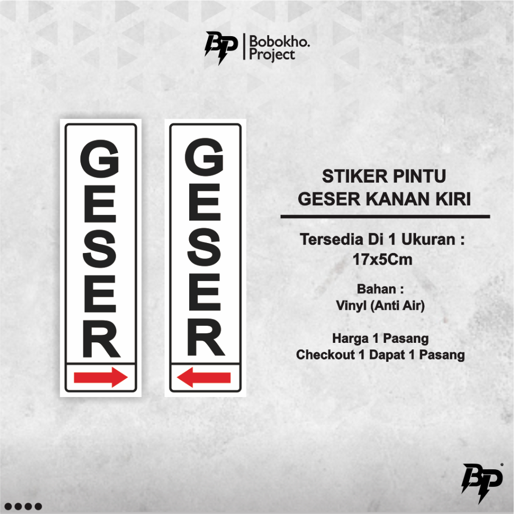 Jual Sign Label Sticker Pintu Tarik Dorong / Stiker Pintu Push Pull ...