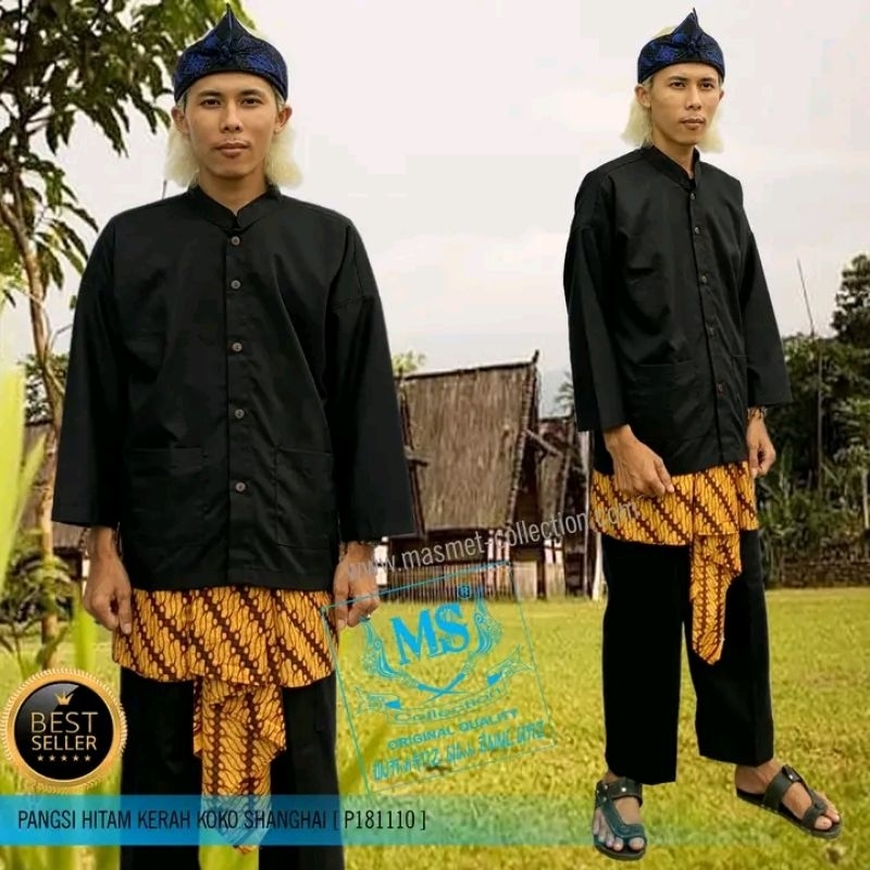 Jual Baju Pangsi Sunda Setelan Dewasa Katun | Shopee Indonesia