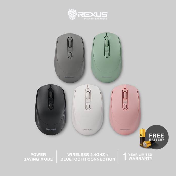 Jual Rexus Mouse Wireless + Bluetooth Office Q35 Silent Click | Shopee ...