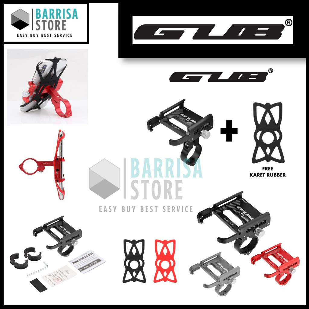 Jual GUB P30 Original Phone Holder Hp Sepeda Motor Alumunium Alloy Tempat Hp Motor Dudukan Hp ...