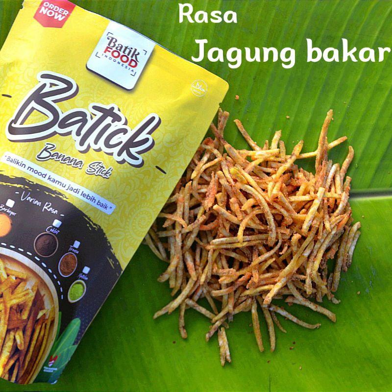 Jual Batick banana stick /stik pisang/ rasa jagung bakar 100g | Shopee ...