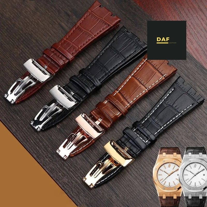 Jual STRAP AP 725A Strap Tali Karet kulit asli 1000% Jam Audemars ...