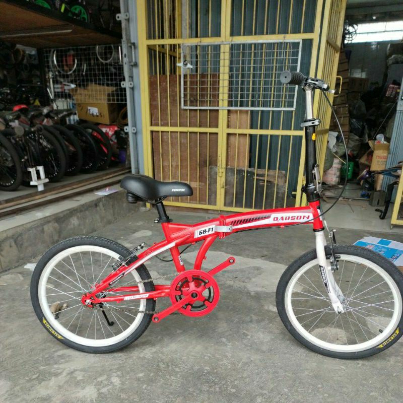 Jual sepeda BEKAS part 80 persen baru lipat 20 single speed darson ...