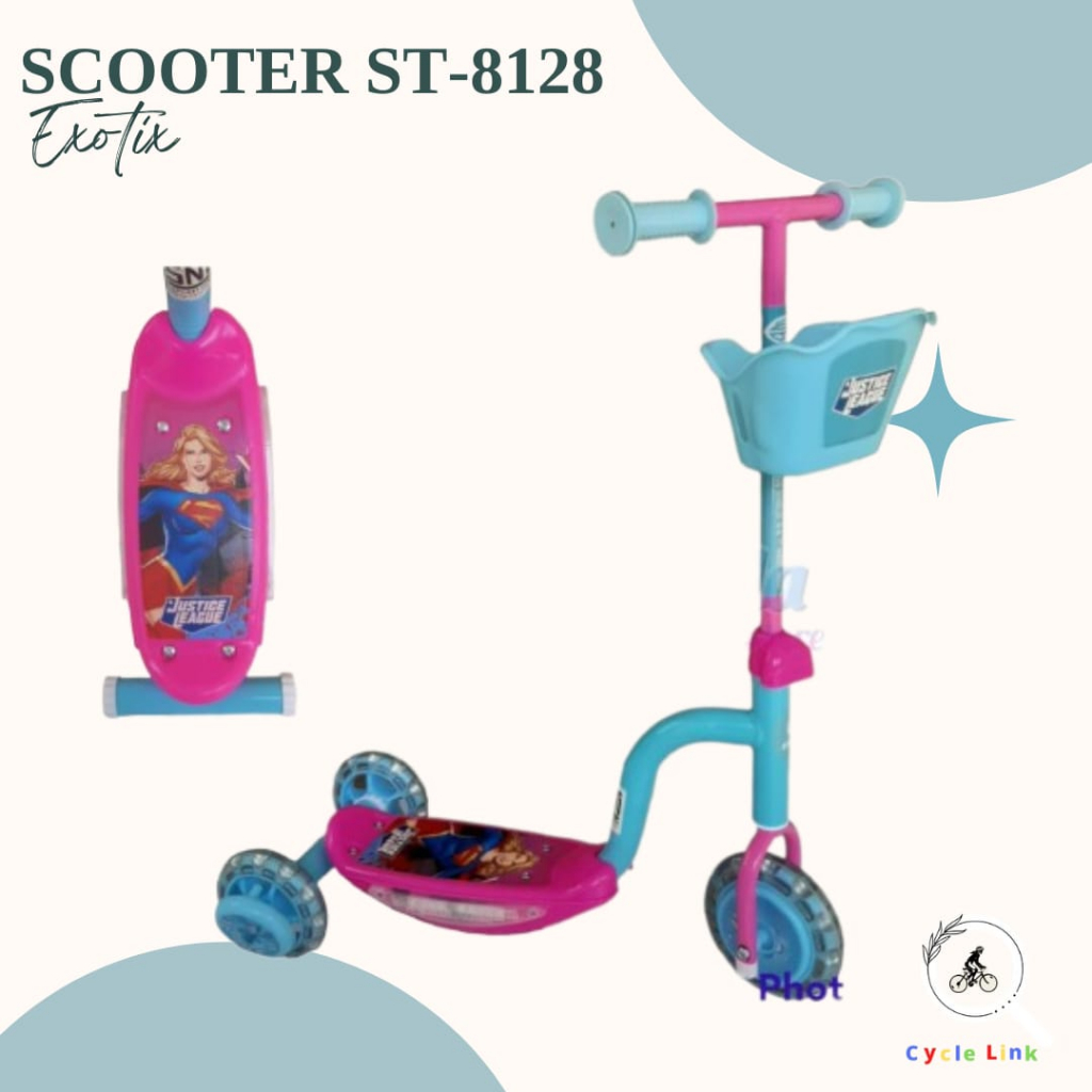 Jual Scooter ST-8126 ST-8128 Exotic Sekuter Skuter Anak Keranjang Musik ...