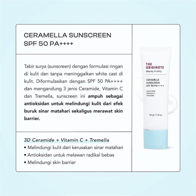 Jual Manado The Originite Ceramella Sunscreen SPF 50+++ 50g | Shopee ...