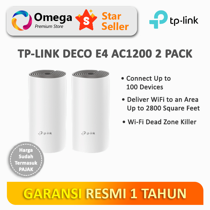 Jual TP Link Deco E4 (2-pack) AC1200 Whole Home Mesh Wi-Fi System ...