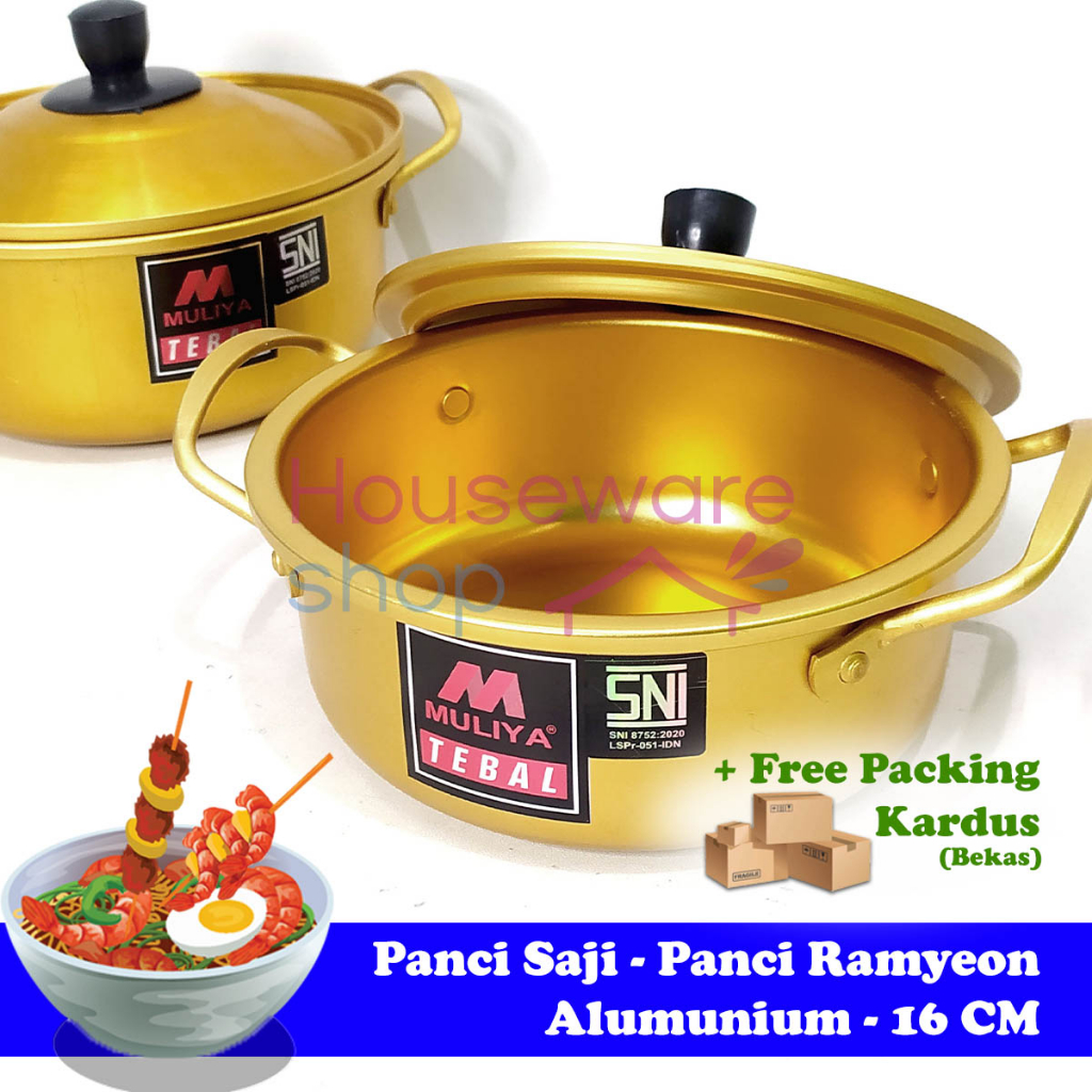 Jual Panci Korea 16CM 18CM Ramyun Ramen Ramyeon Mie Gold Pot Hotpot ...