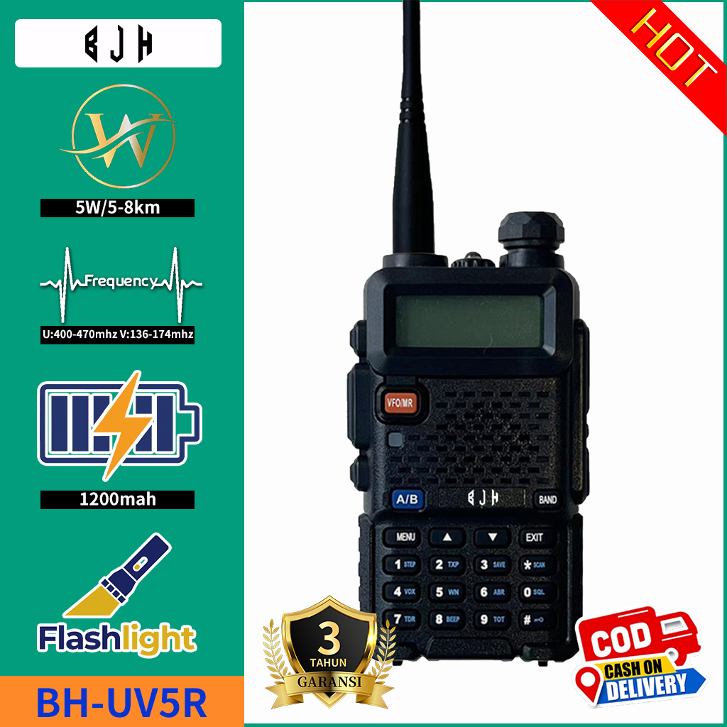 Jual Bottom top - HT BJH UV5R Walkie Talkie Dual Band 5W 128CH UHF+VHF ...