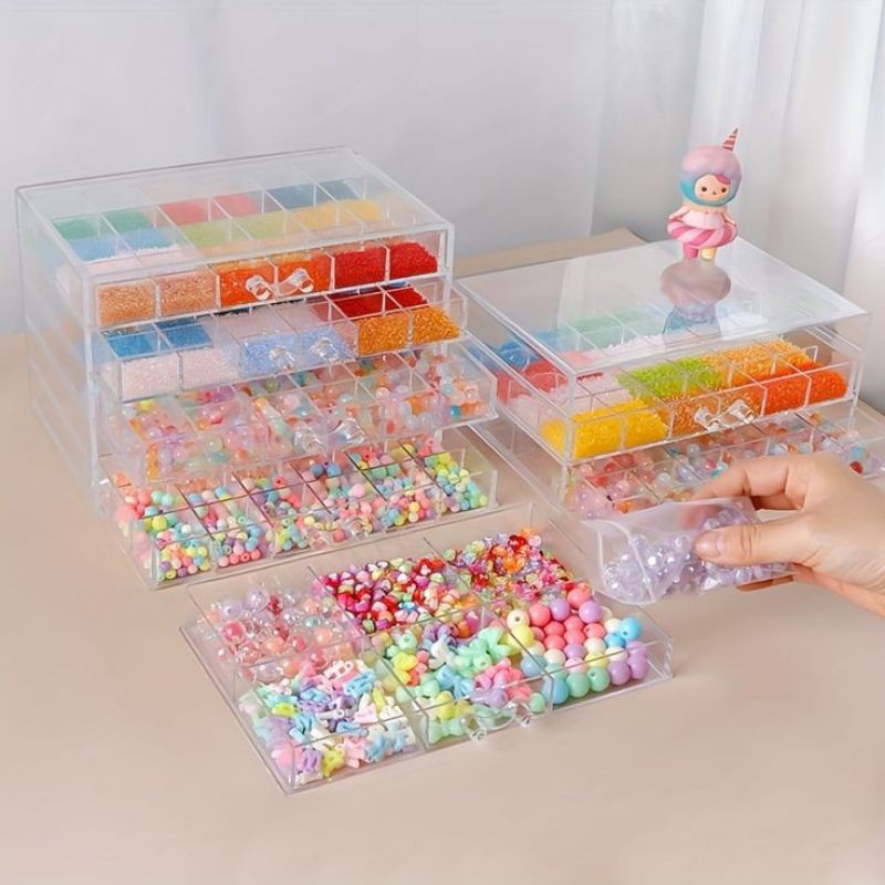 Jual Beads Acrylic Box Organizer Accessories Laci Acrylic Tingkat ...