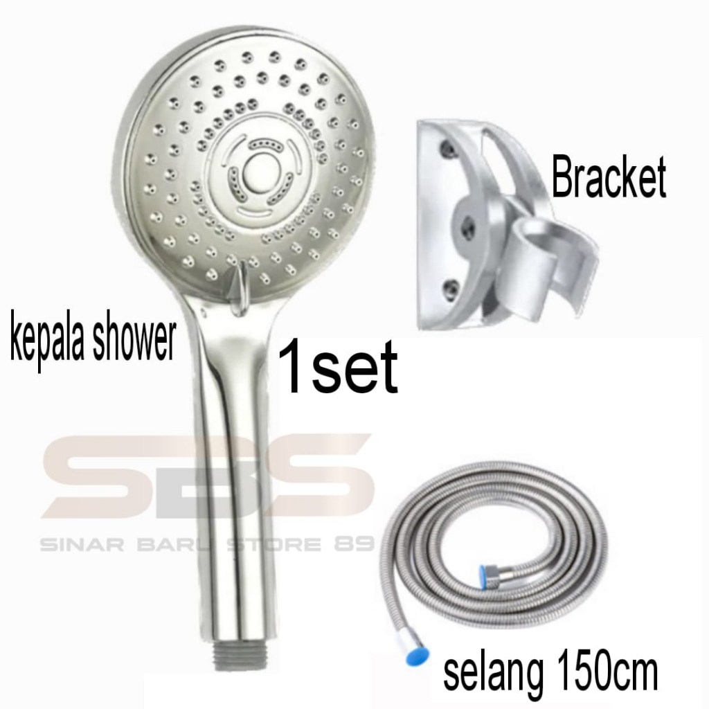 Jual Hand Shower Mandi Simple 3in1 Simple Set 3 Pcs Premium | Shopee Indonesia
