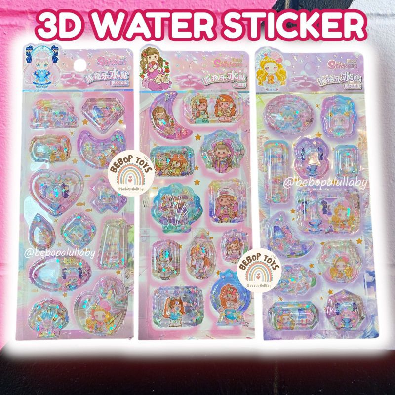 Jual STICKER 3D ISI AIR TIMBUL WATER STIKER GAMBAR KARTUN ANIME GIRL ...