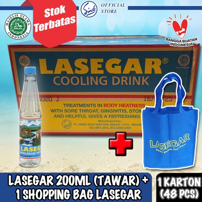 Jual Carton Lasegar Botol 200ml/ Lasegar Botol 200ml isi 48 botol ...